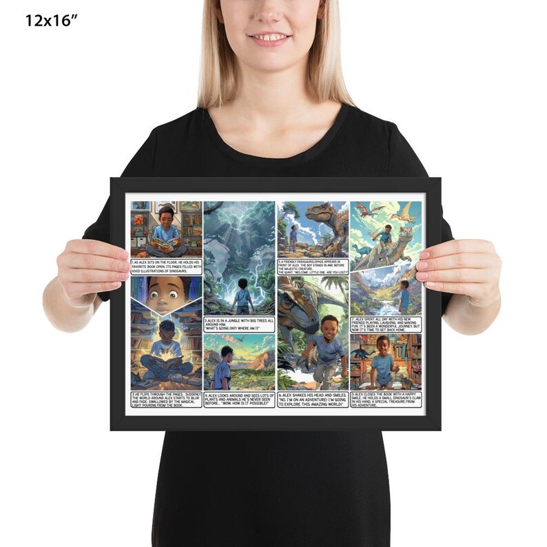 Personalized Cartoon Poster, Unique Illustrated Story, Nerdy Gift ...