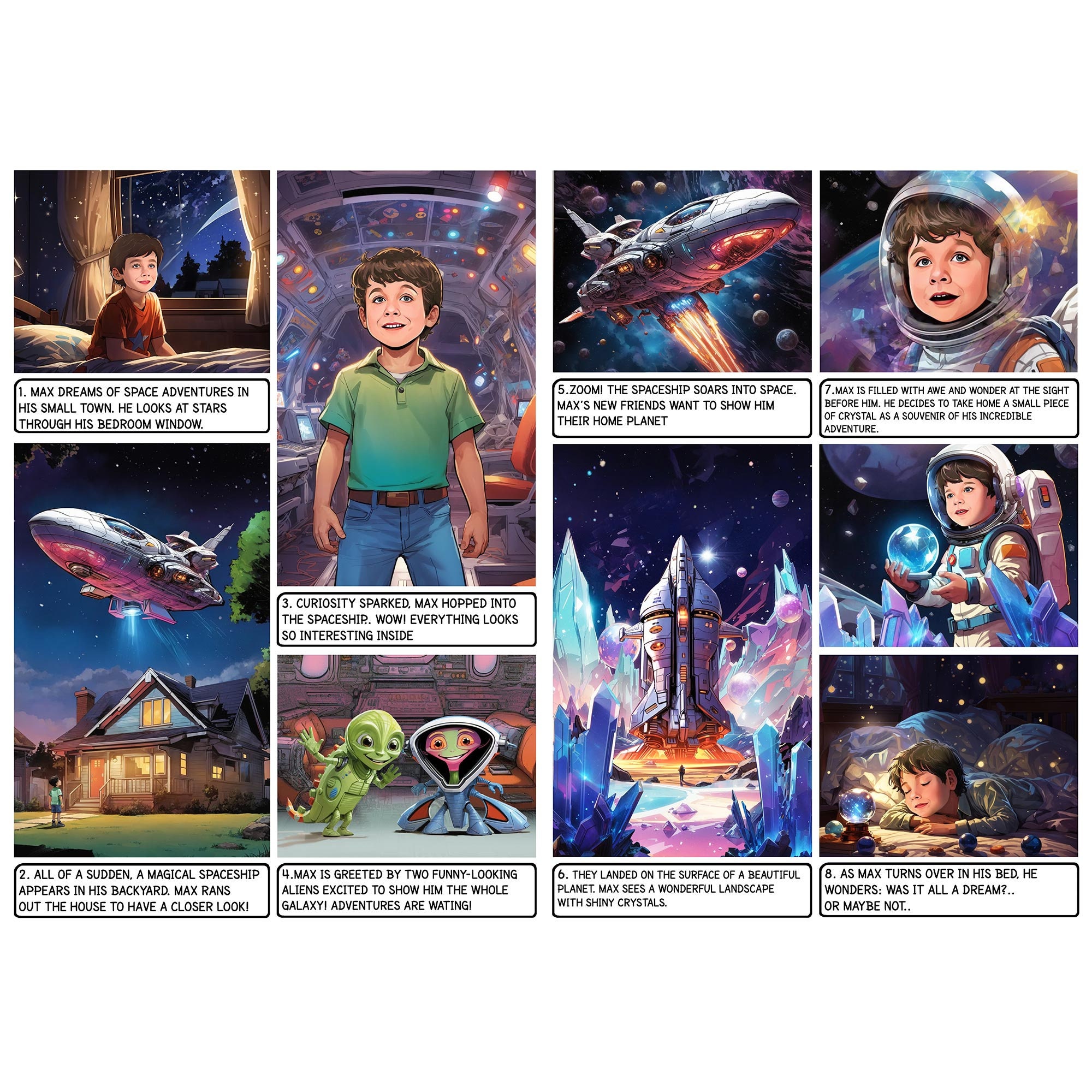 Space Comic Story for Kids, Galactic Superhero Comics, Space Room ...