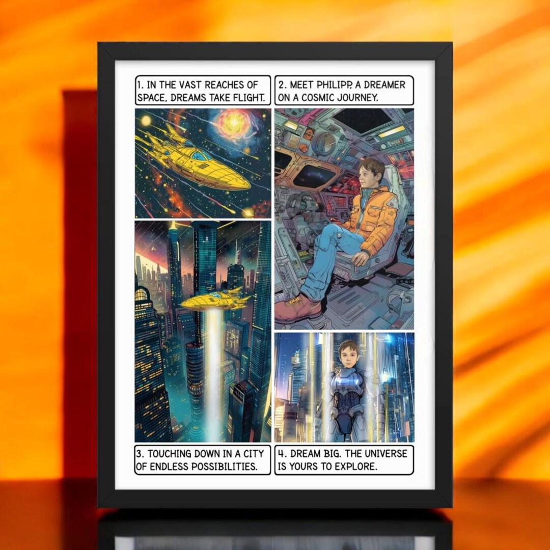 Personalized Space Adventure Comic for Kids, Custom Sci-fi Story With ...