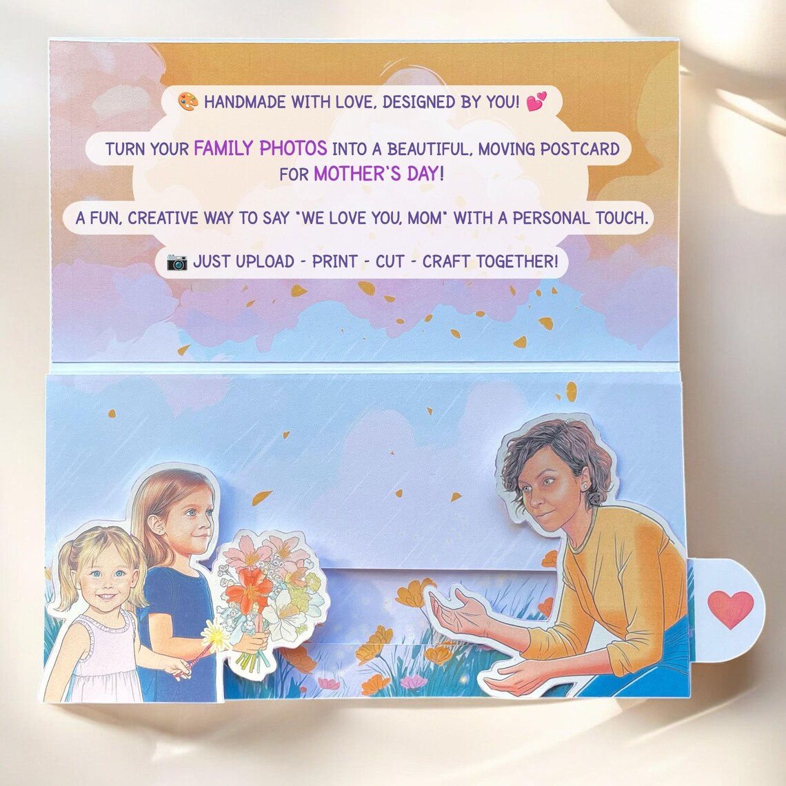 Personalized Pop up Card for Mom, Illustrated 3D Custom Greeting Card ...