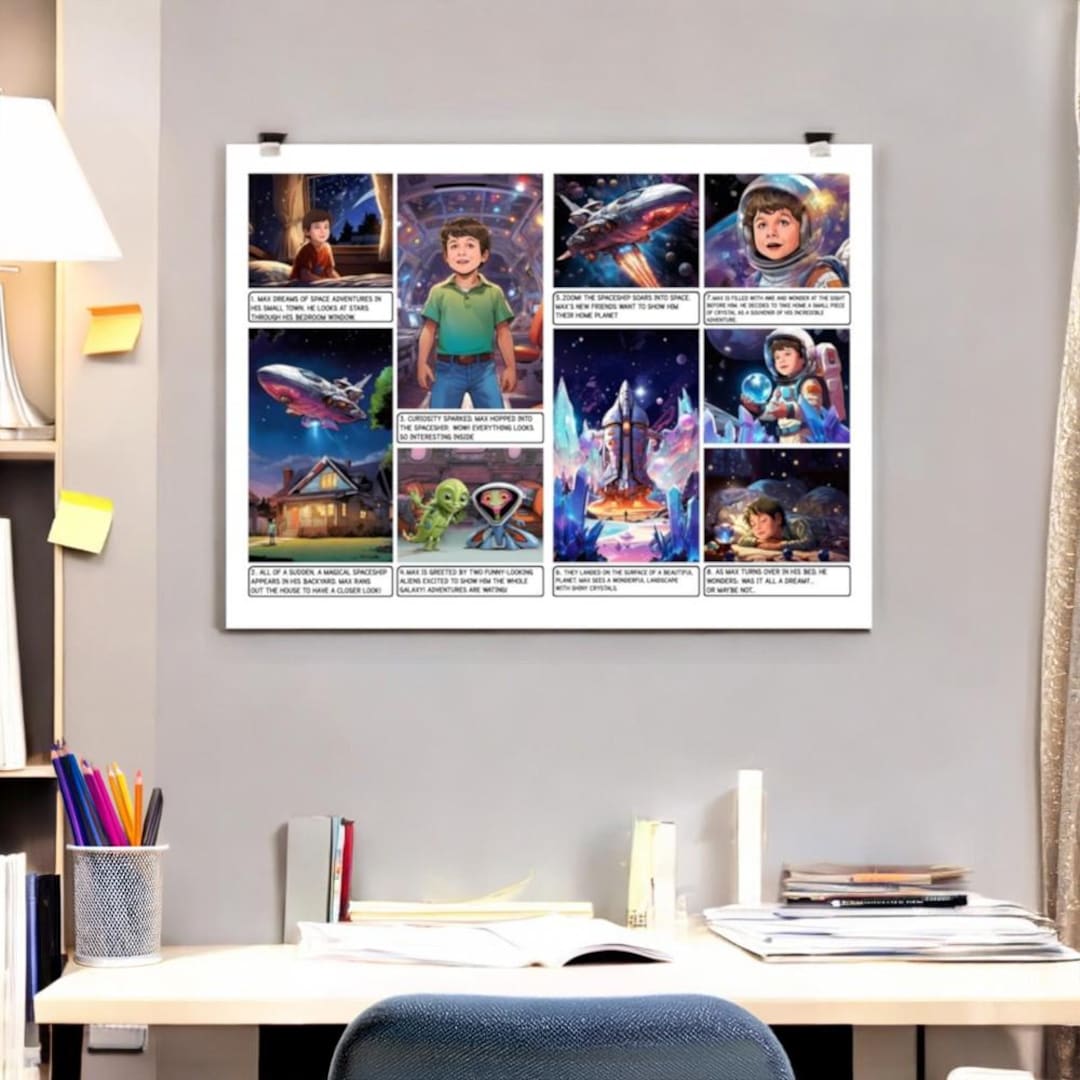 Personalized Story, Custom Comic Poster, Movie Style Print, Adventure ...