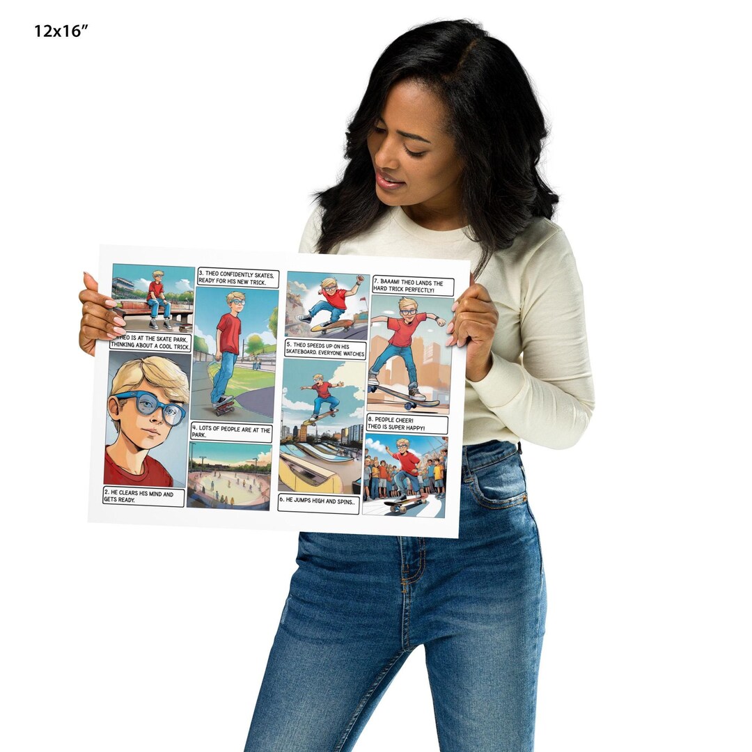 Personalized Comic Poster, Custom Cartoon Art for Kids, Comic Style ...