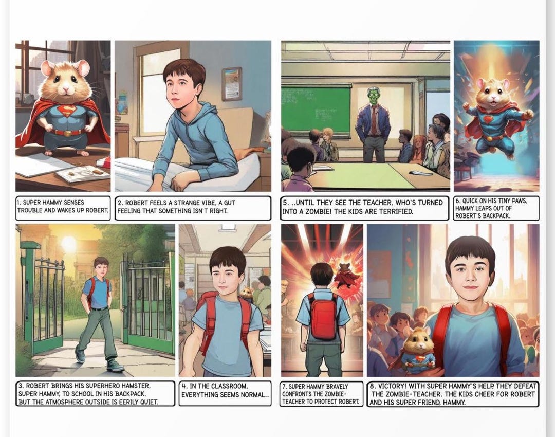 Personalized Kids Comic Book, Custom Digital Art, Unique Story Gift ...