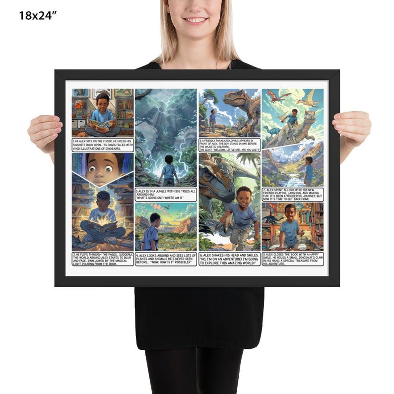 Personalized Cartoon Poster, Unique Illustrated Story, Nerdy Gift ...