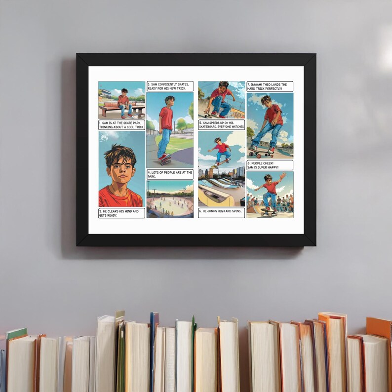 Children's Gift, Custom Illustrated Poster, Personalized Adventure Book ...