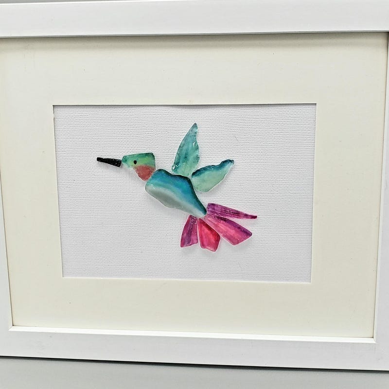 Seaglass Hummingbird - Etsy