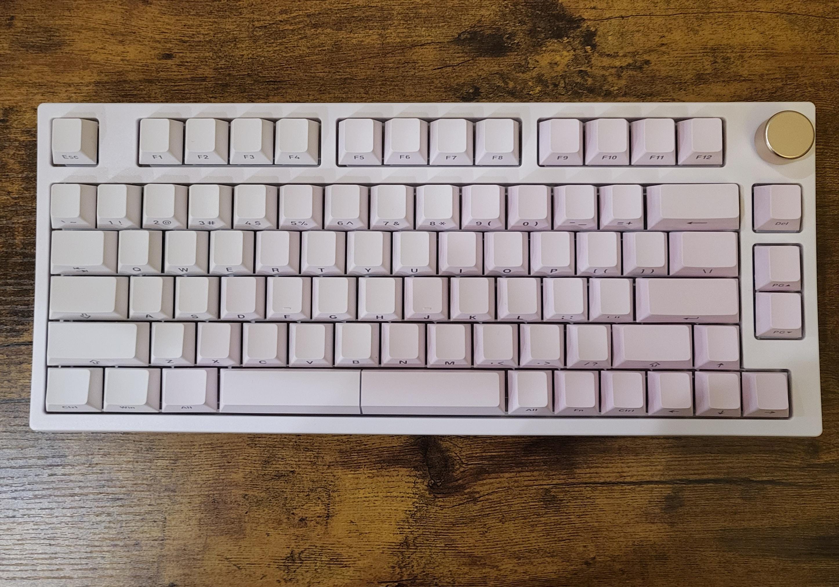 CK80 Mechanical Keyboard Pink Gradient Minimalistic Keycaps With Thocky ...