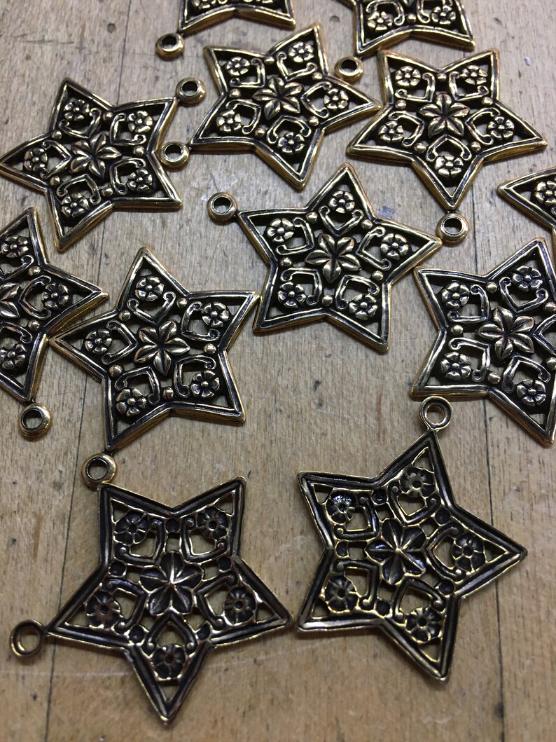 Twelve Small Flat Decorative Metal Stars | Etsy