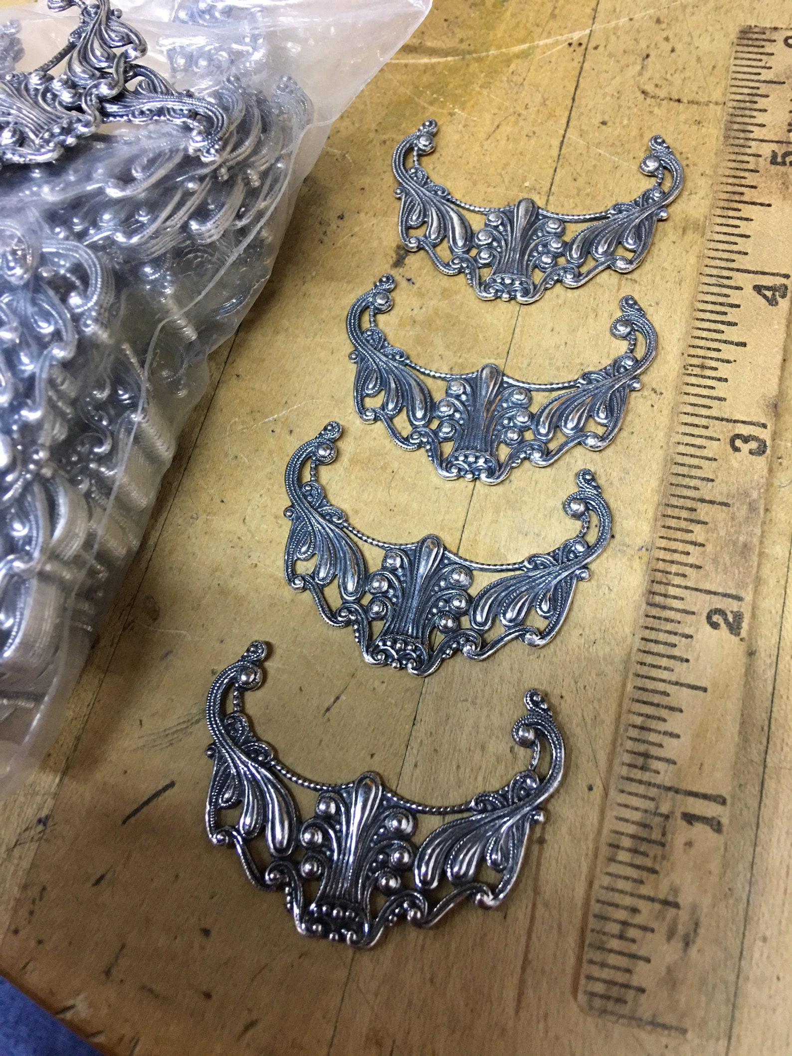 Four Decorative Metal Pieces For Decorating Crafts U-1320 | Etsy