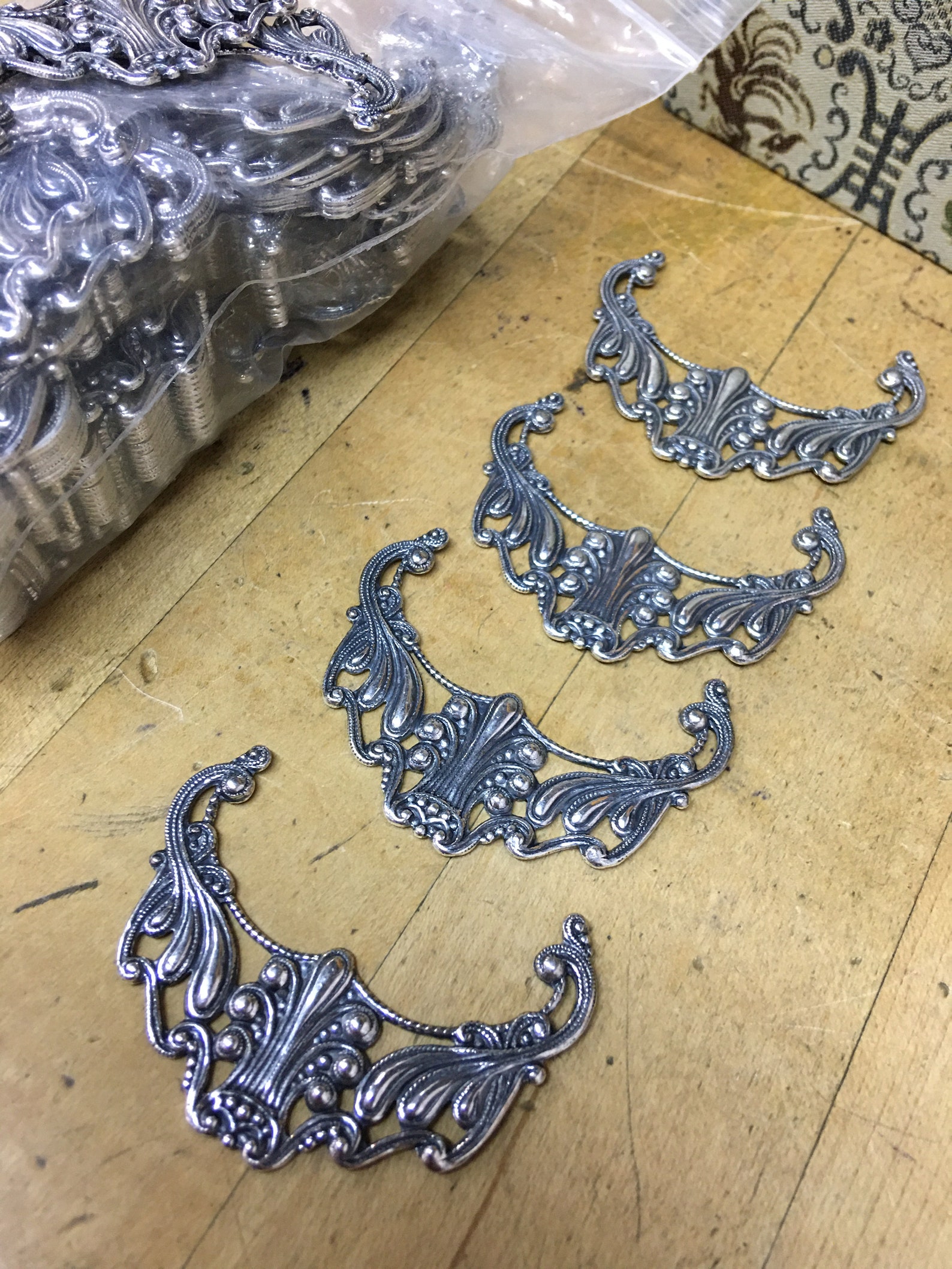 Four Decorative Metal Pieces For Decorating Crafts U-1320 | Etsy