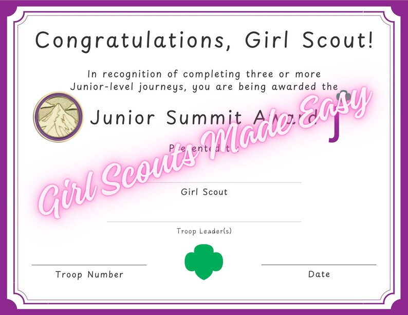 Summit Award Certificate Bundle – All Levels - Etsy