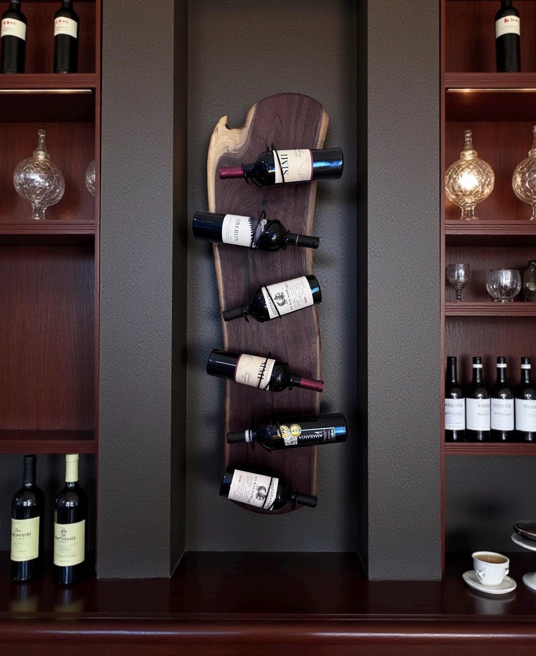 CUSTOM Wine Rack (vertical or Horizontal)- Live Edge Harwoods - Etsy