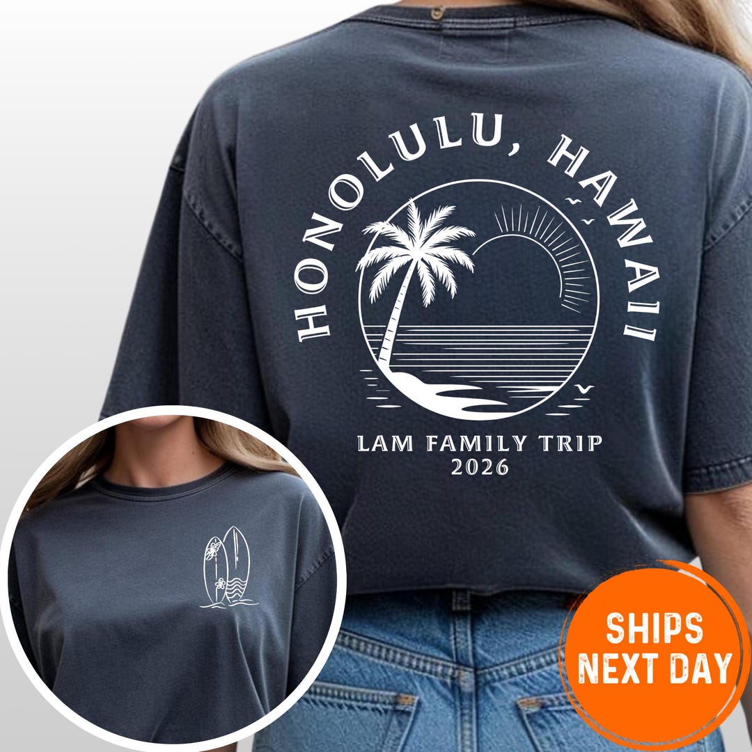 Custom Hawaii Family Vacation Shirts, Personalized Matching Tees - Etsy