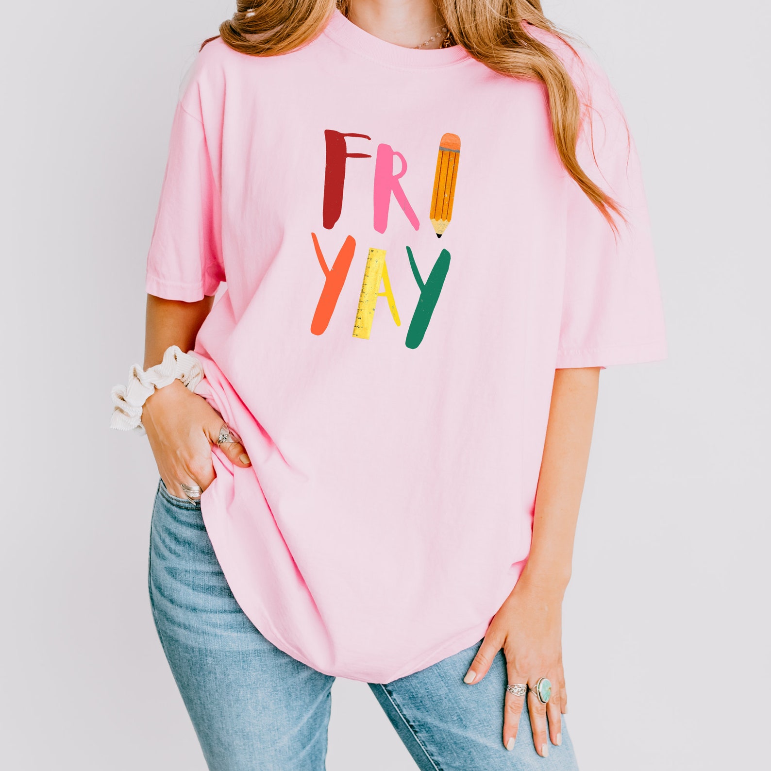 Comfort Colors Fri Yay, Funny Teacher Tshirt, Friyay Shirt, Teacher ...