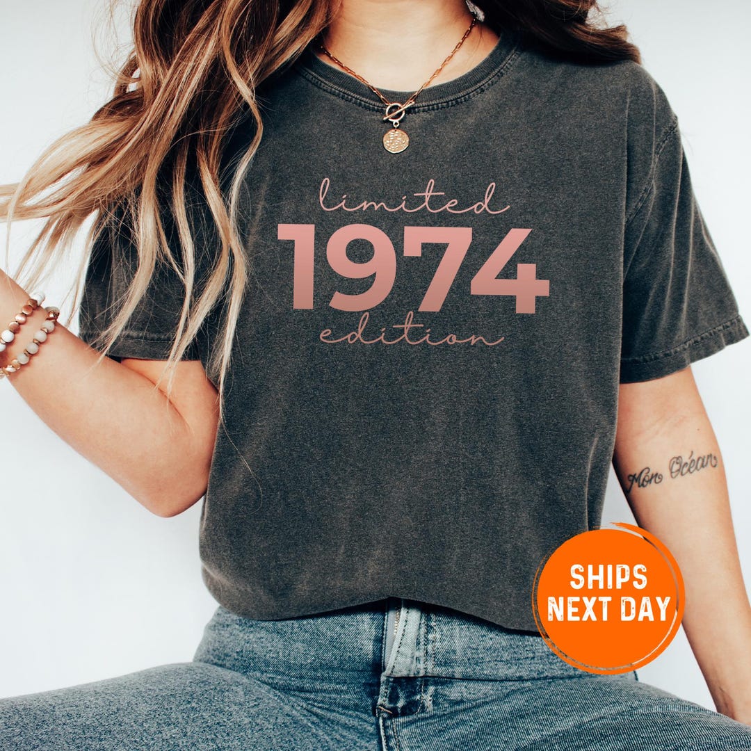1974 Birthday Shirt, 50th Birthday Gifts for Women, 50th Birthday Shirt, Vintage 1974 Birthday ...