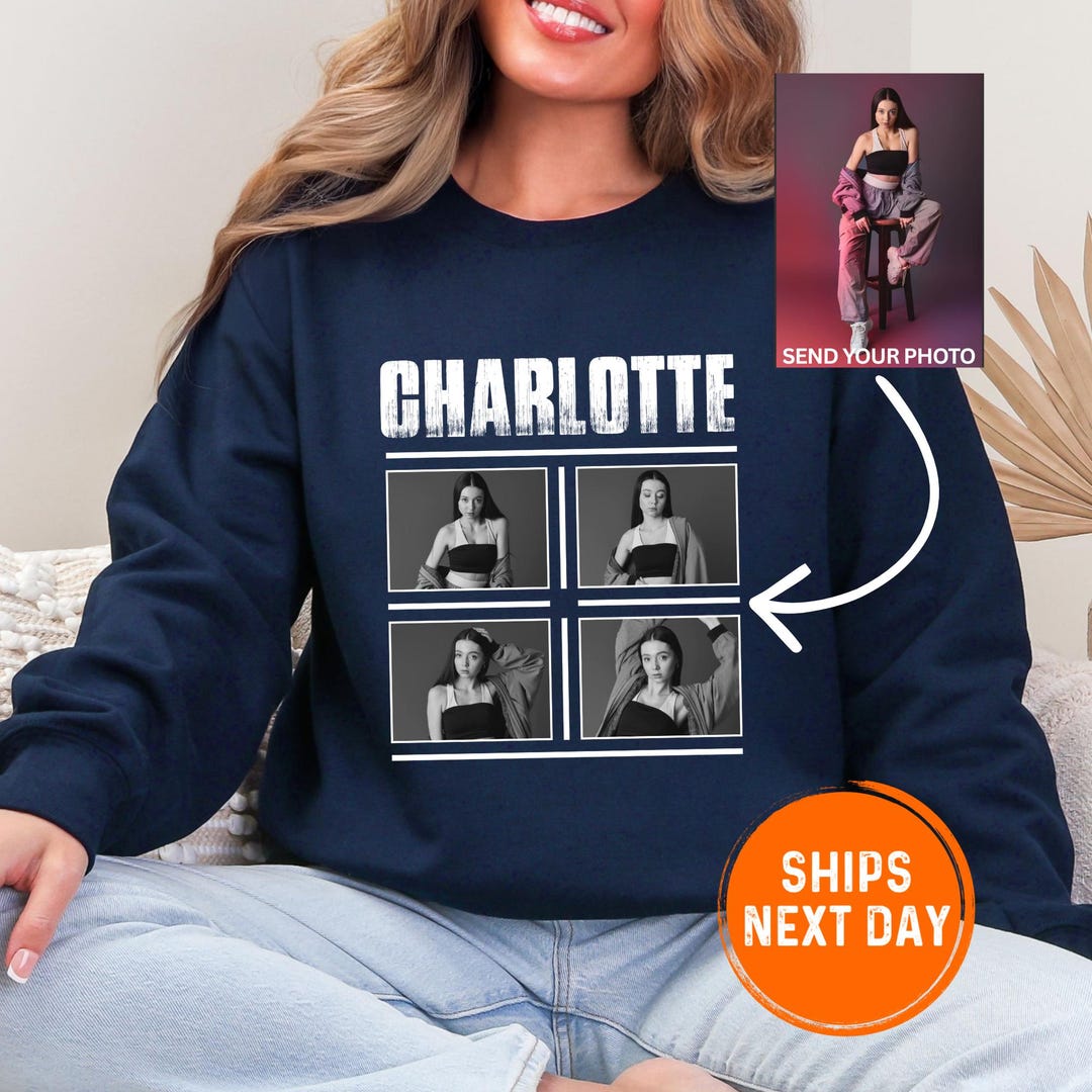 Custom Photo Girlfriend Sweatshirt, Personalized Photo Top, Birthday ...
