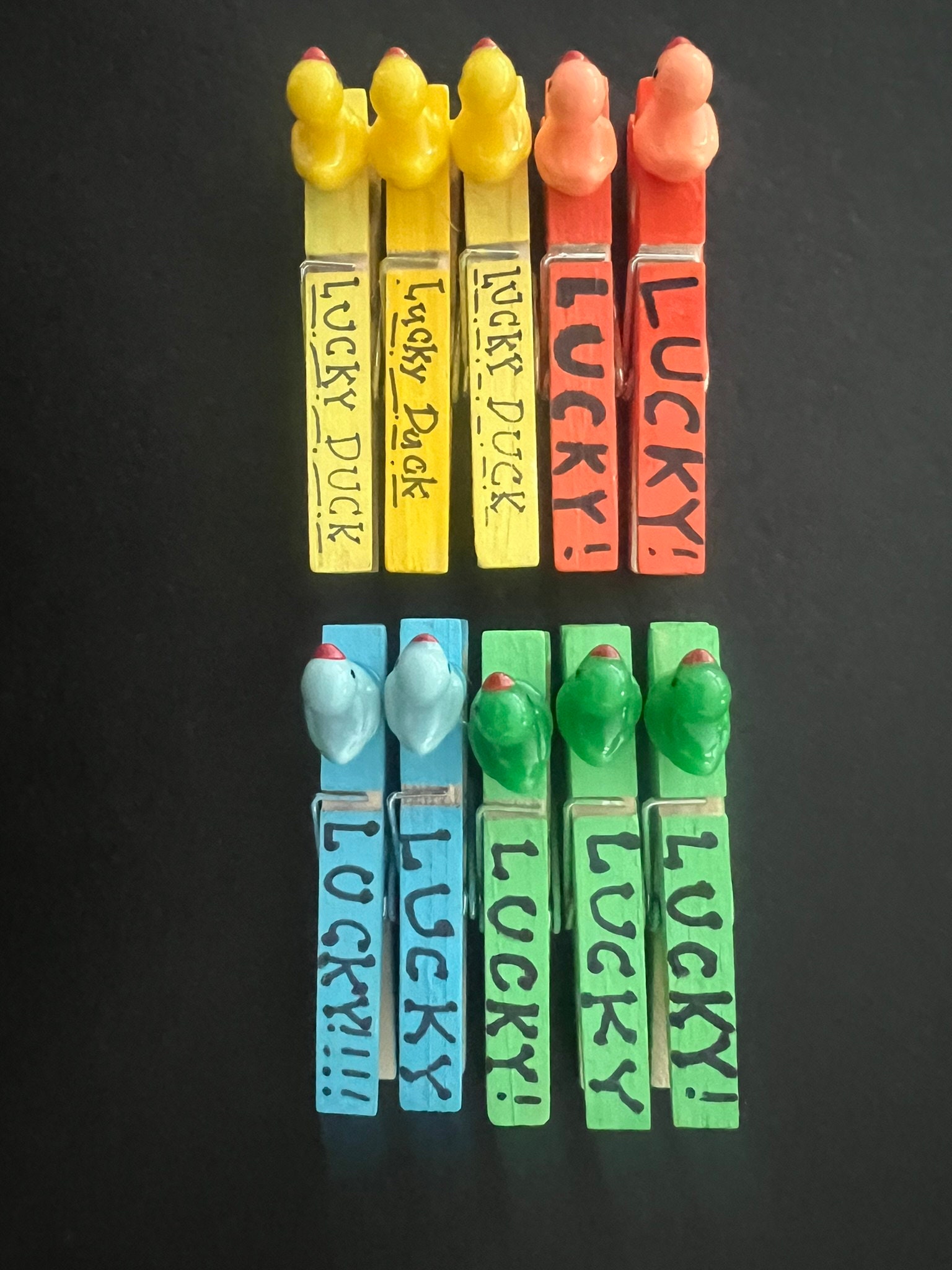 Custom Cheerleading Clothespin Cheer Clips in Sets of 10. Handmade Pin ...