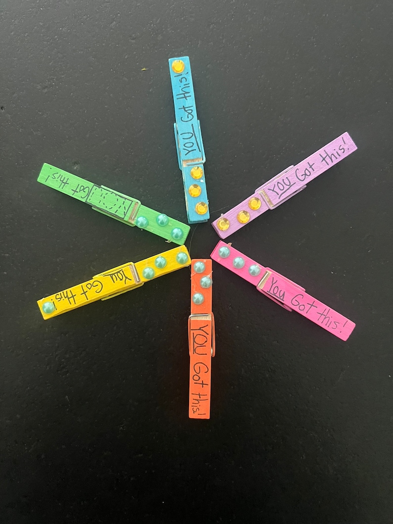 Custom Cheerleading Clothespin Cheer Clips in Sets of 10. Handmade Pin ...