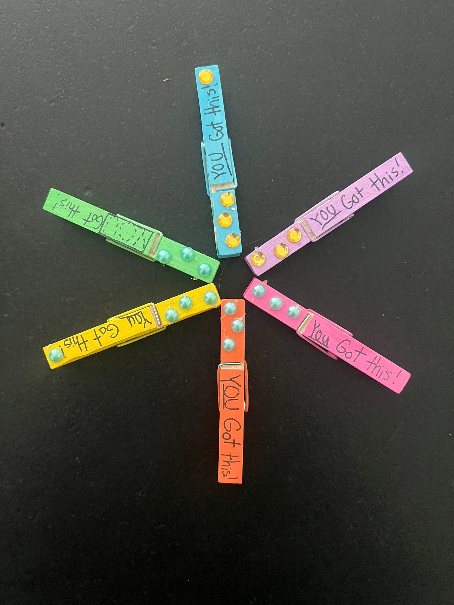 Custom Cheerleading Clothespin Cheer Clips in Sets of 10. Handmade Pin ...