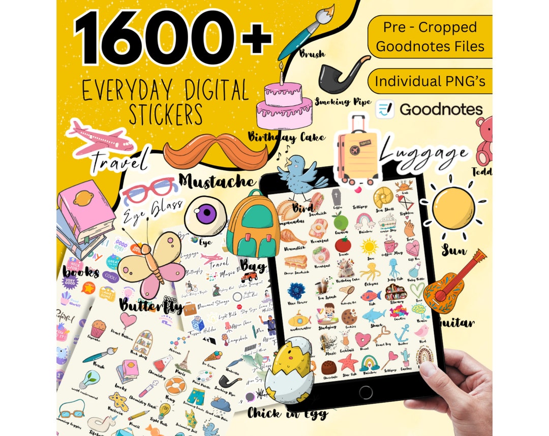 1600 + Everyday Digital Stickers for Goodnotes, Daily Life Stickers ...