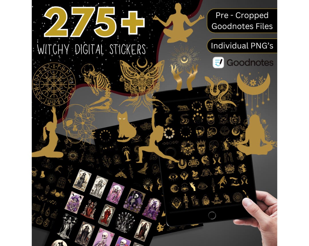 275 + Witchy Digital Stickers Pack, Goodnotes Stickers, Halloween ...
