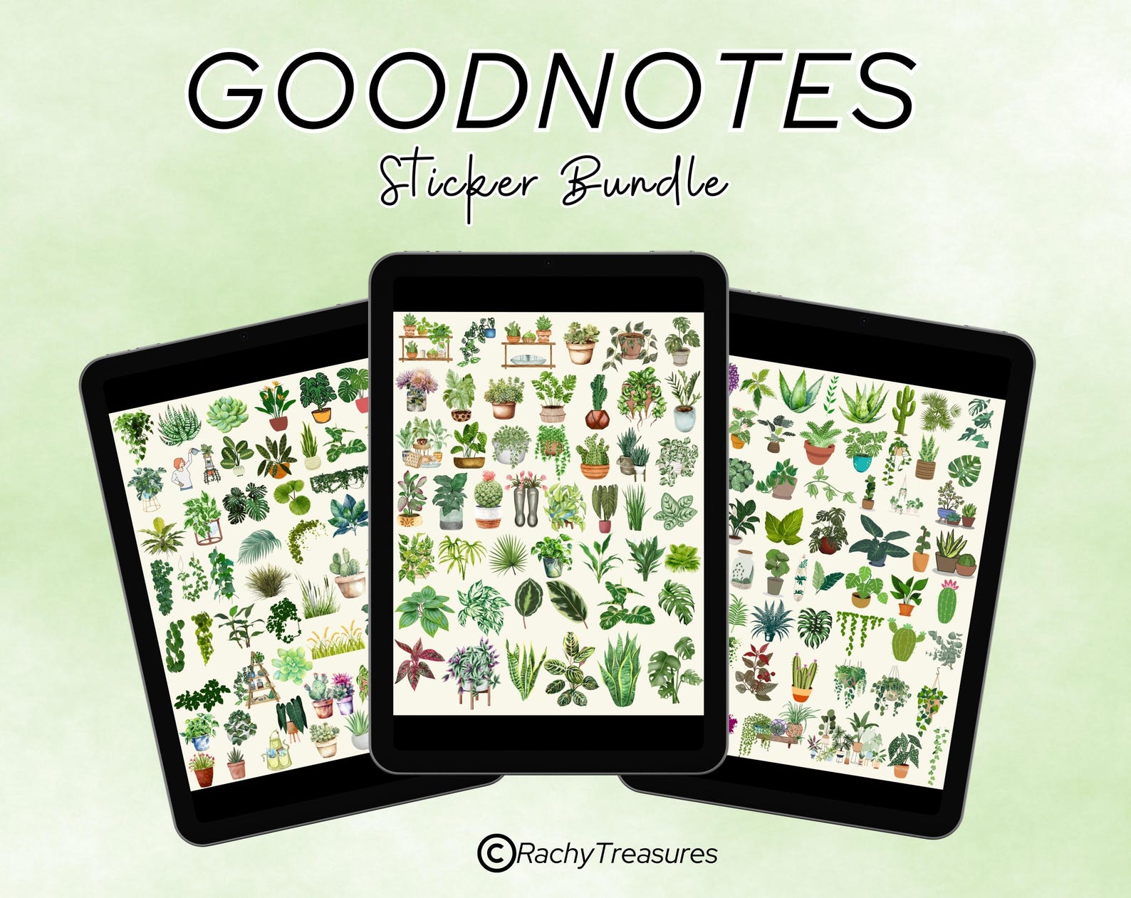 450 + Botany Digital Stickers Pack, Boho Botanical Digital Stickers for ...