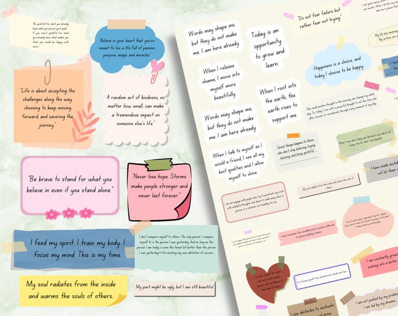 140+ Motivational Digital Stickers Pack, Inspirational Digital Stickers ...