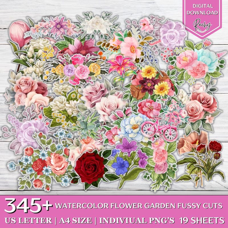 Garden Fussy Cut Bundle - Etsy