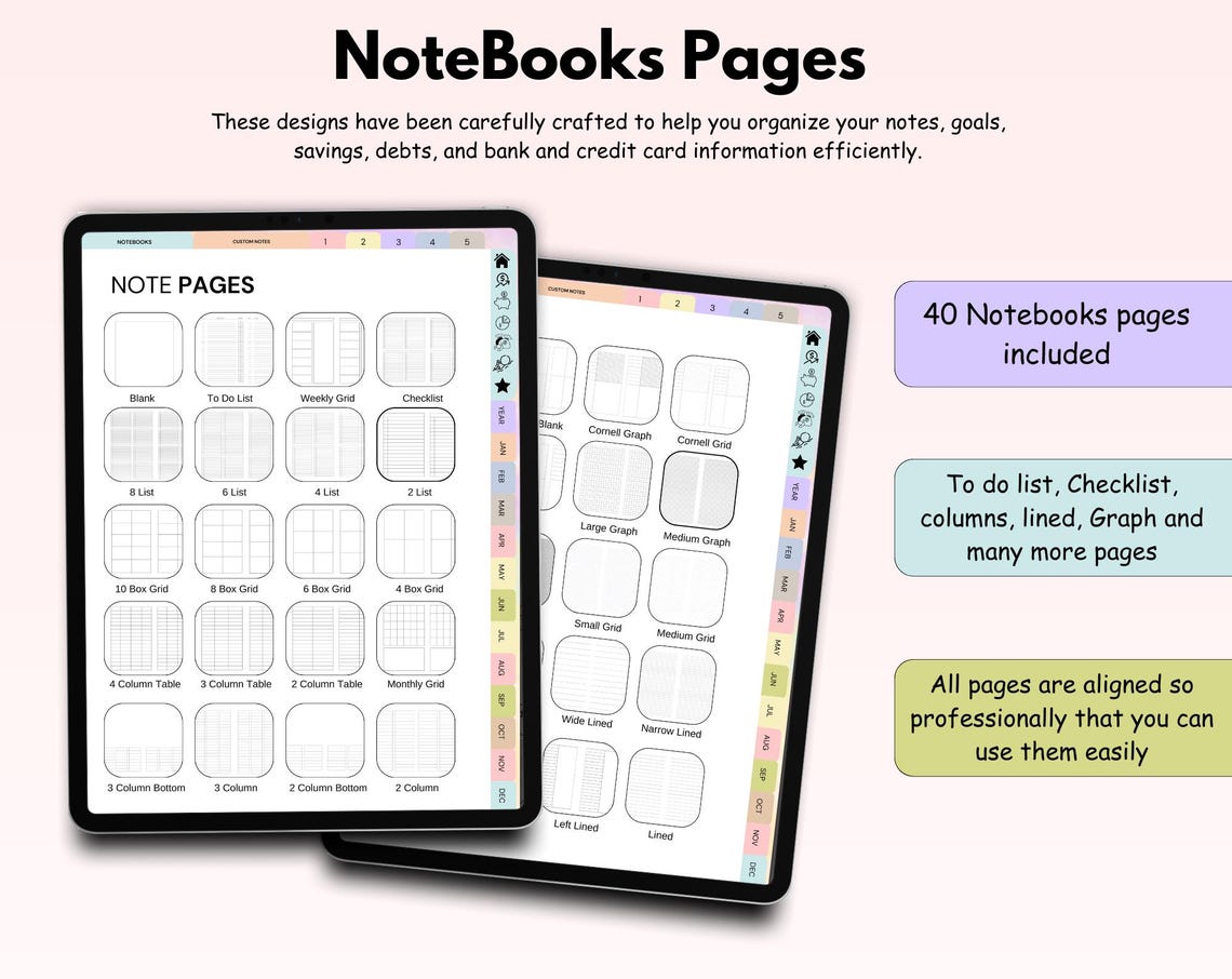 Digital Budget Planner, Financial Budget Planner, Undated Digital ...