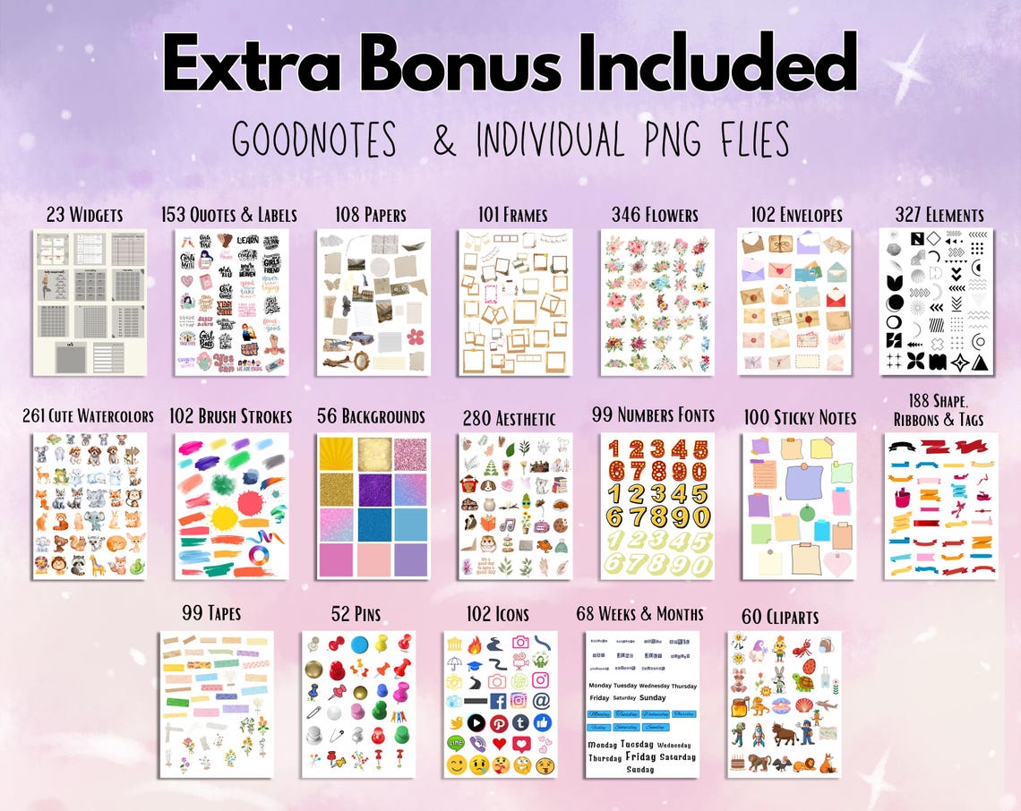 100+ Cleaning Digital Stickers Pack, House Chores Digital Stickers ...