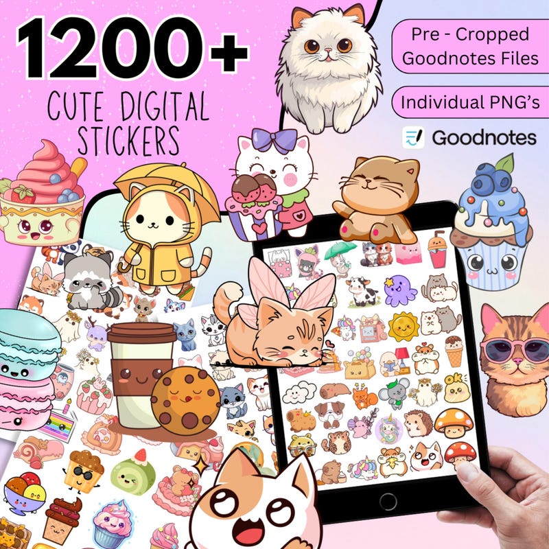 Cute Cat Stickers - Etsy