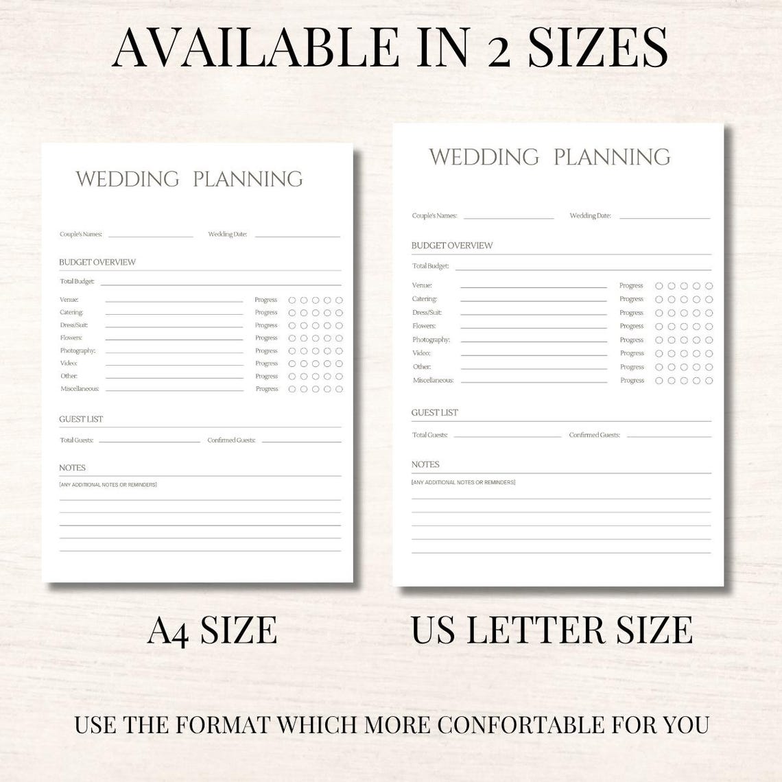 Printable Wedding Planner, Wedding Planning Template, Wedding Planning ...