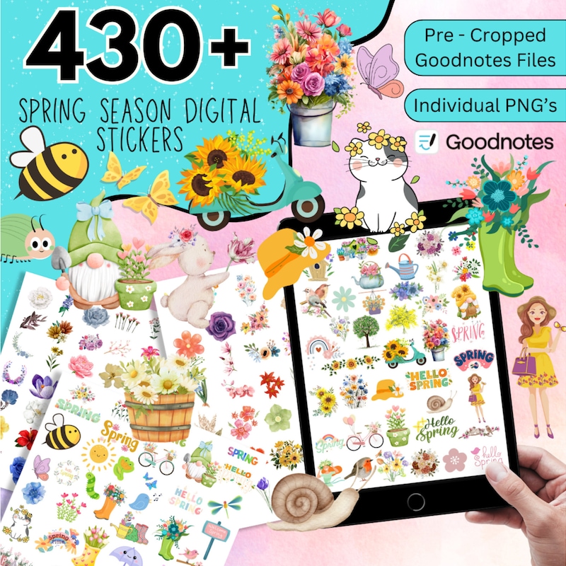 Spring Stickers - Etsy