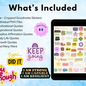 155 + Positive Affirmation Digital Stickers, Motivational Digital ...