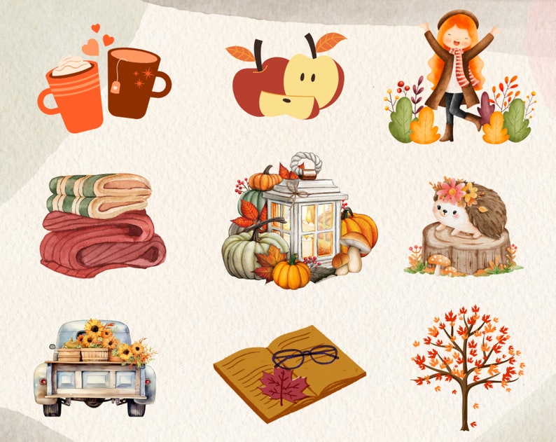 100 + Fall Digital Stickers, Autumn Digital Stickers, Goodnotes ...
