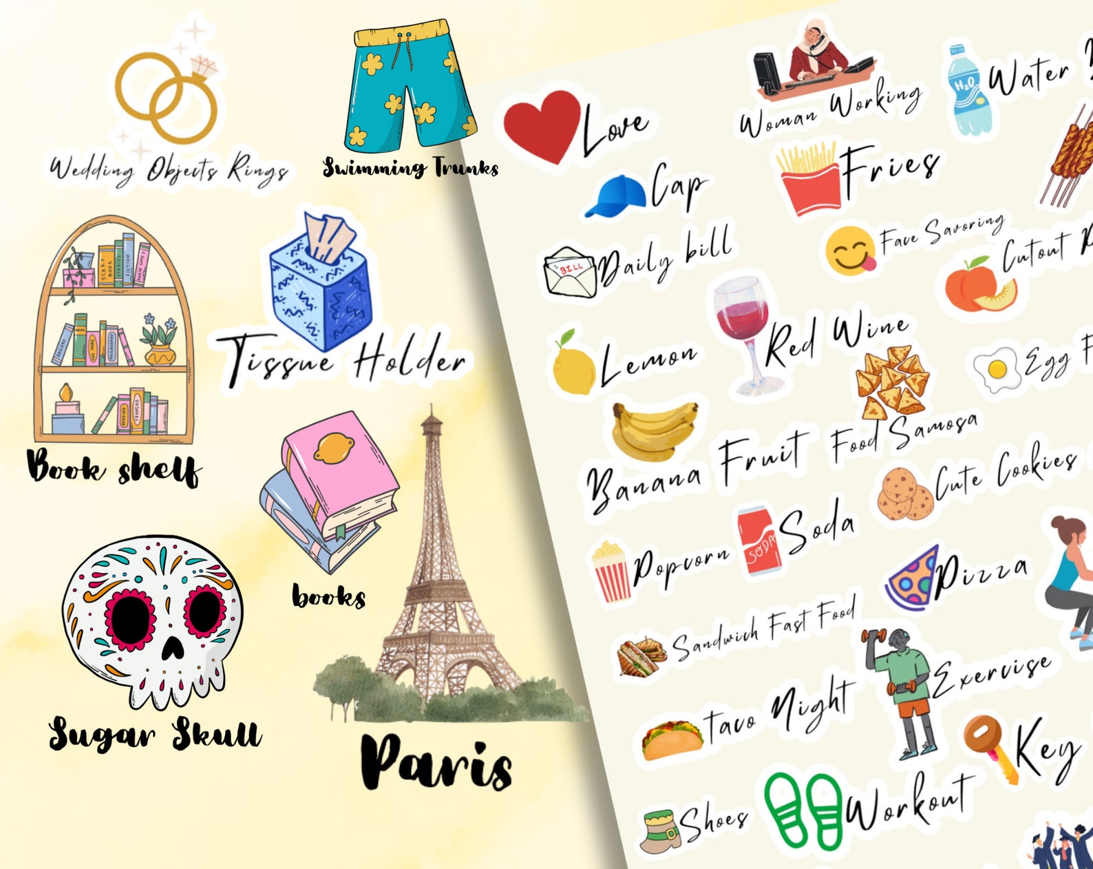 1600 + Everyday Digital Stickers for Goodnotes, Daily Life Stickers ...