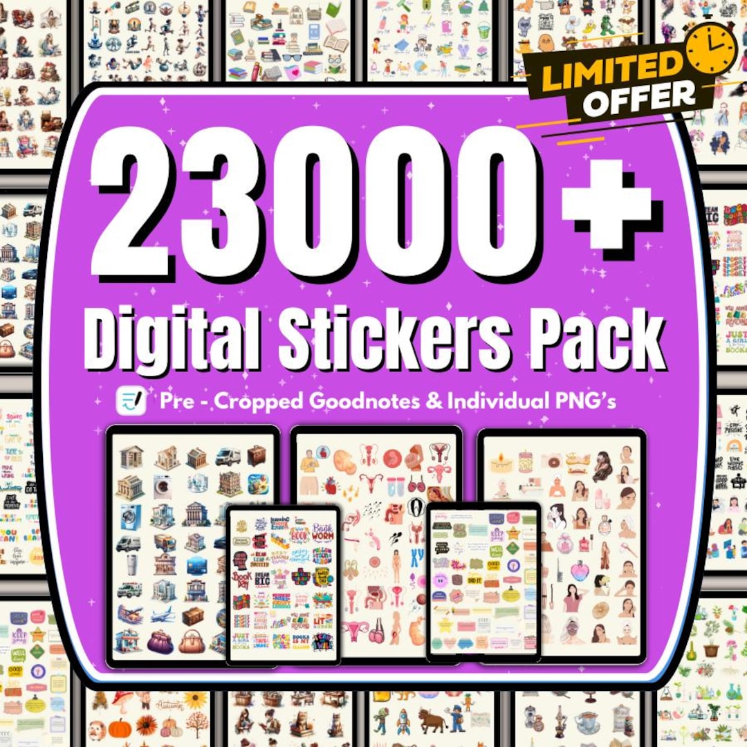 23,000 + Goodnotes Digital Stickers, Daily Life Digital Stickers ...