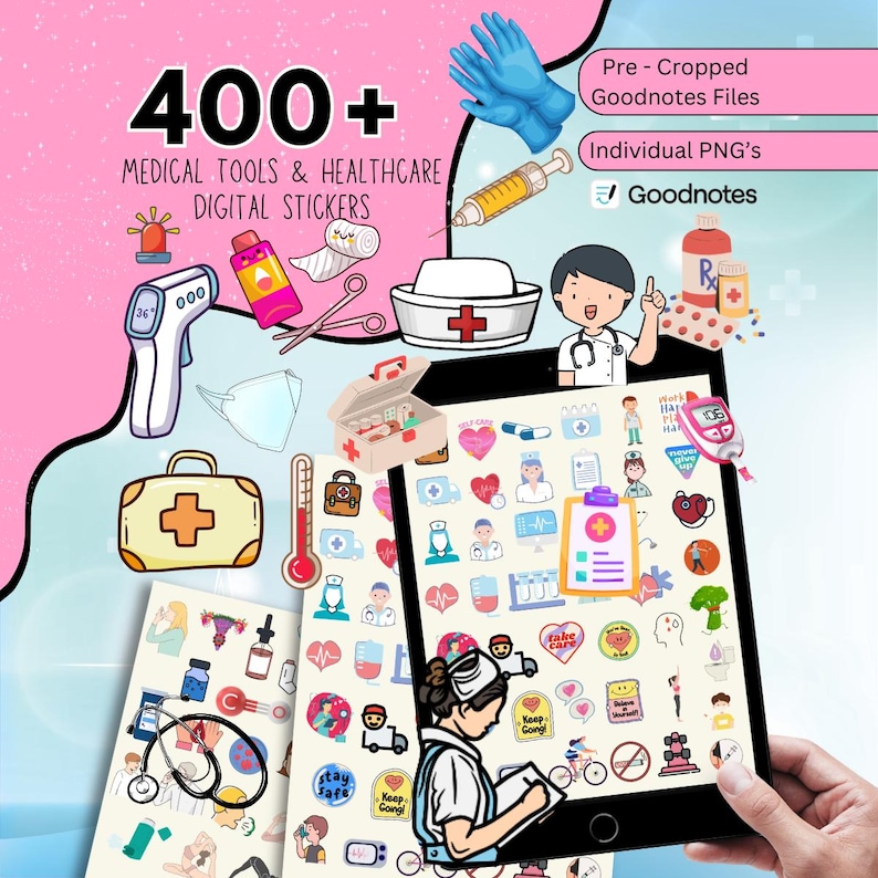 450 + Medical Tools & Equipments Digital Stickers, Medical Stickers for ...