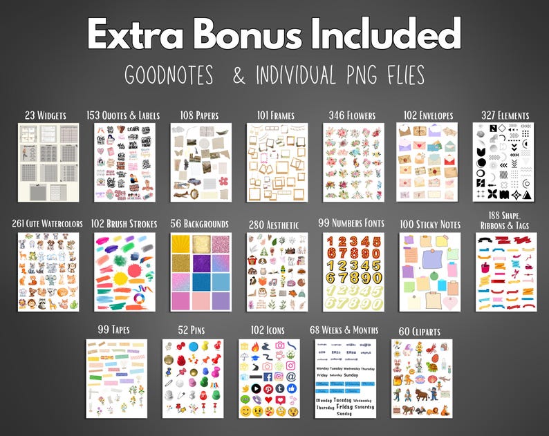 275 + Witchy Digital Stickers Pack, Goodnotes Stickers, Halloween ...