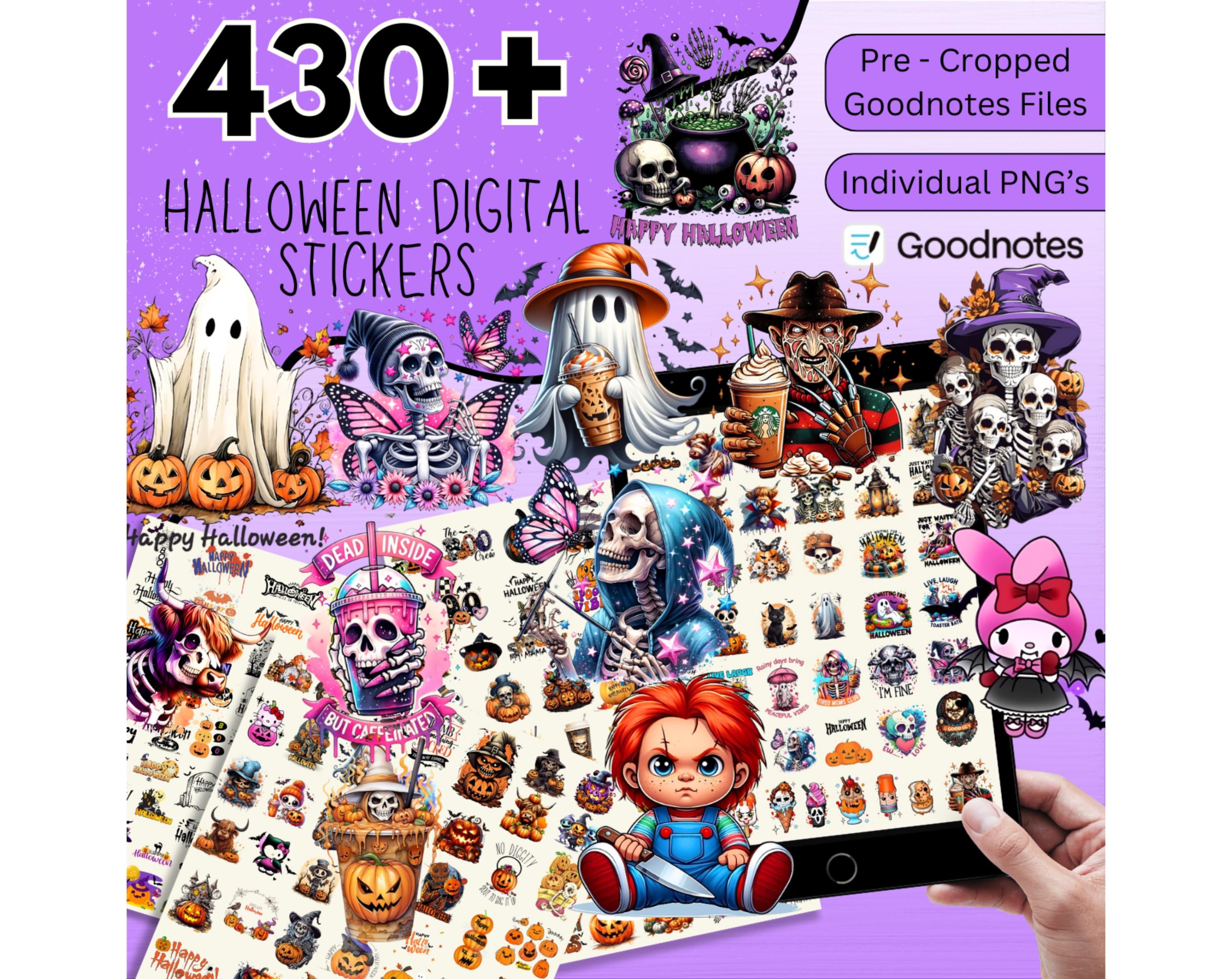 430 + Halloween Digital Stickers Pack, Goodnotes Stickers, Spooky ...