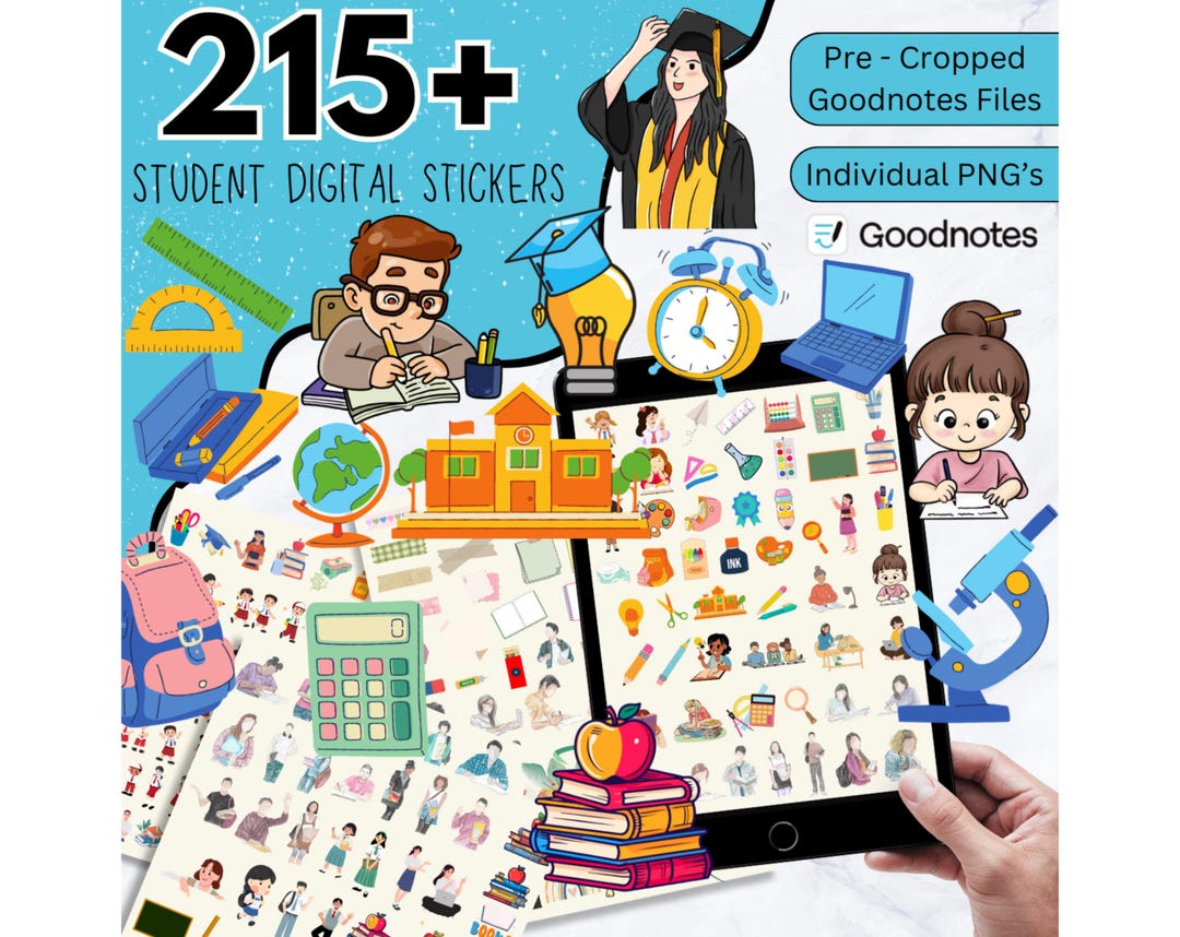 215+ Student Digital Stickers Pack, Study Stickers, School Stickers ...