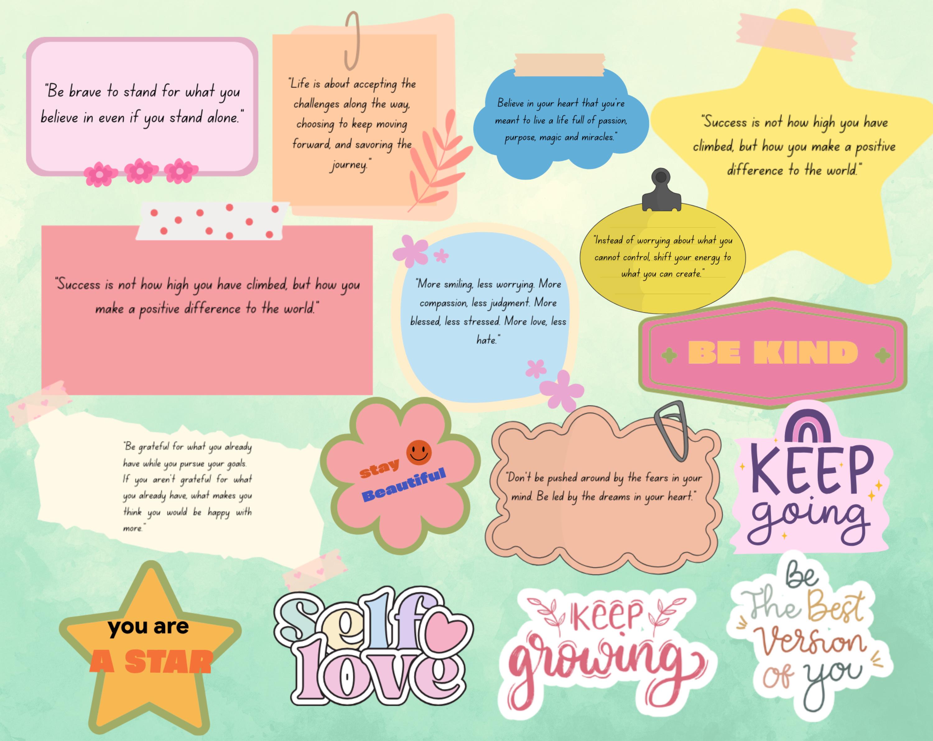 160+ Motivational Digital Stickers Pack, Inspirational Digital Stickers ...