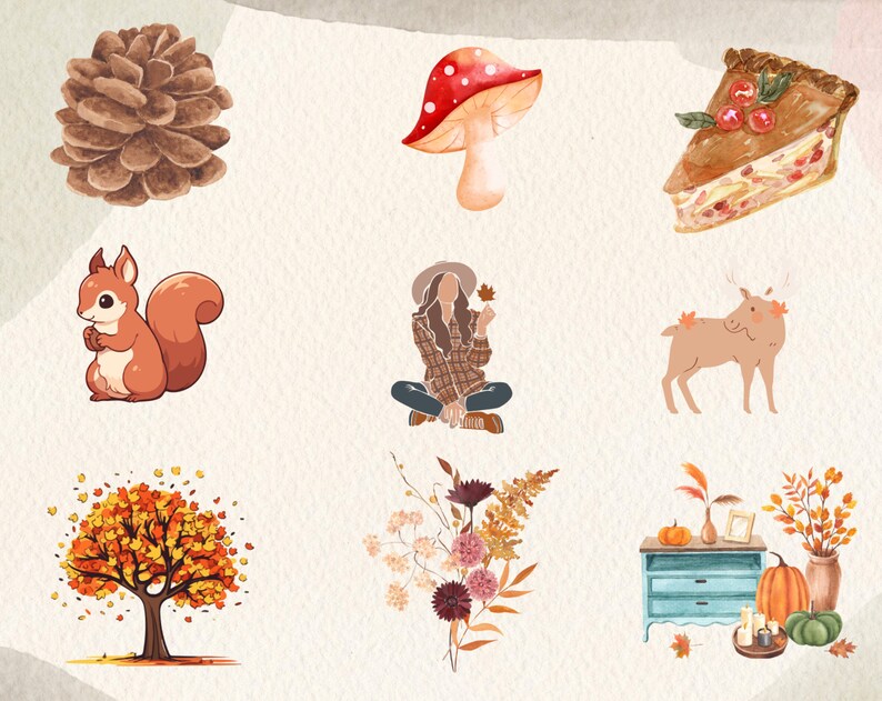 100 + Fall Digital Stickers, Autumn Digital Stickers, Goodnotes ...