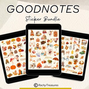 100 + Fall Digital Stickers, Autumn Digital Stickers, Goodnotes ...