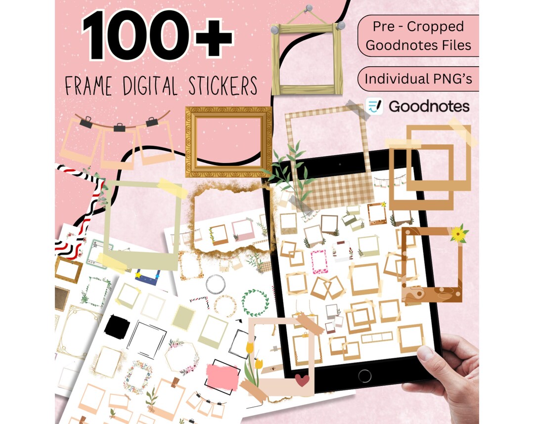100+ Frames Digital Stickers Pack, Photo Frames Digital Stickers ...