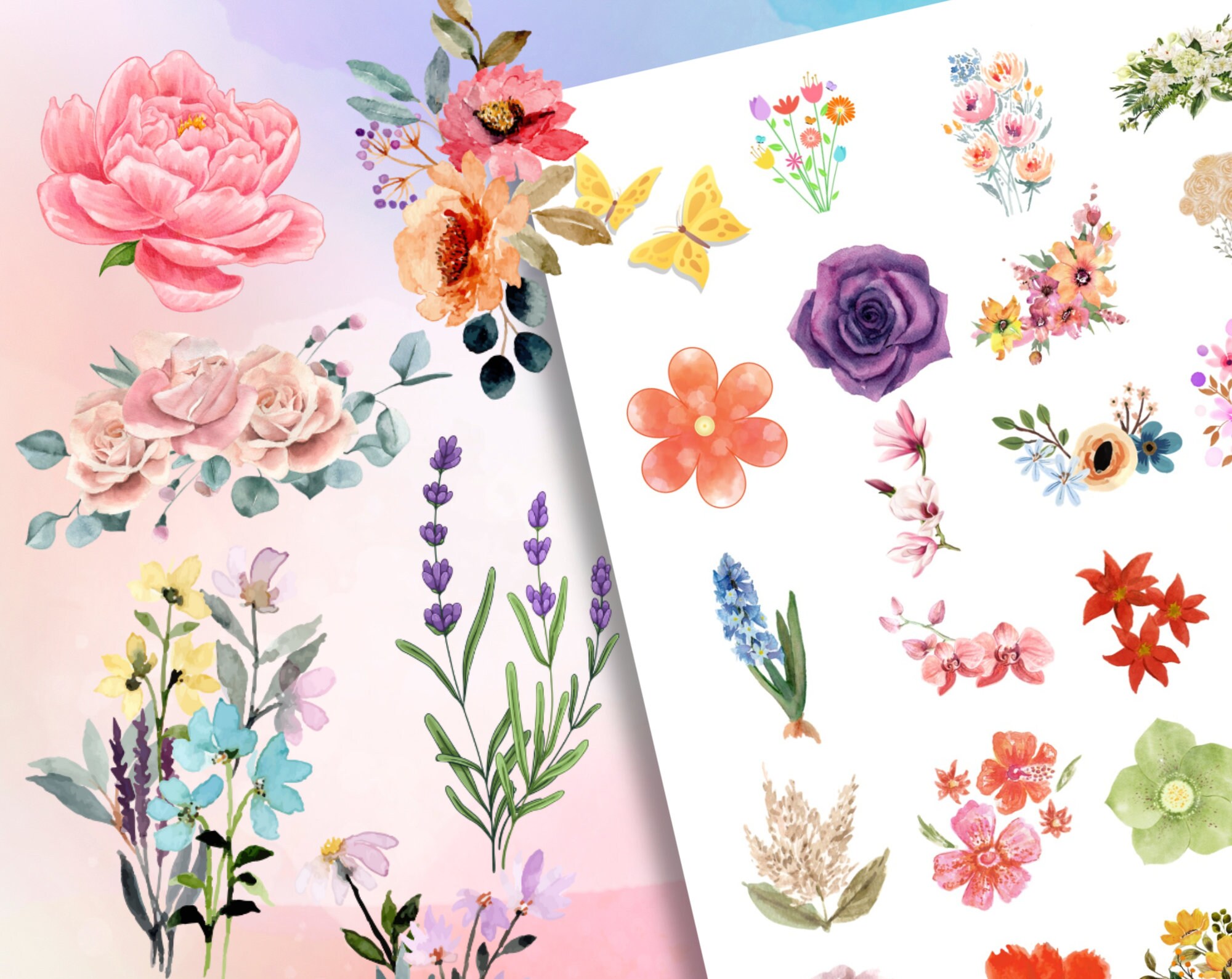420 Floral Digital Stickers, Daily Digital Stickers, Boho Flower ...