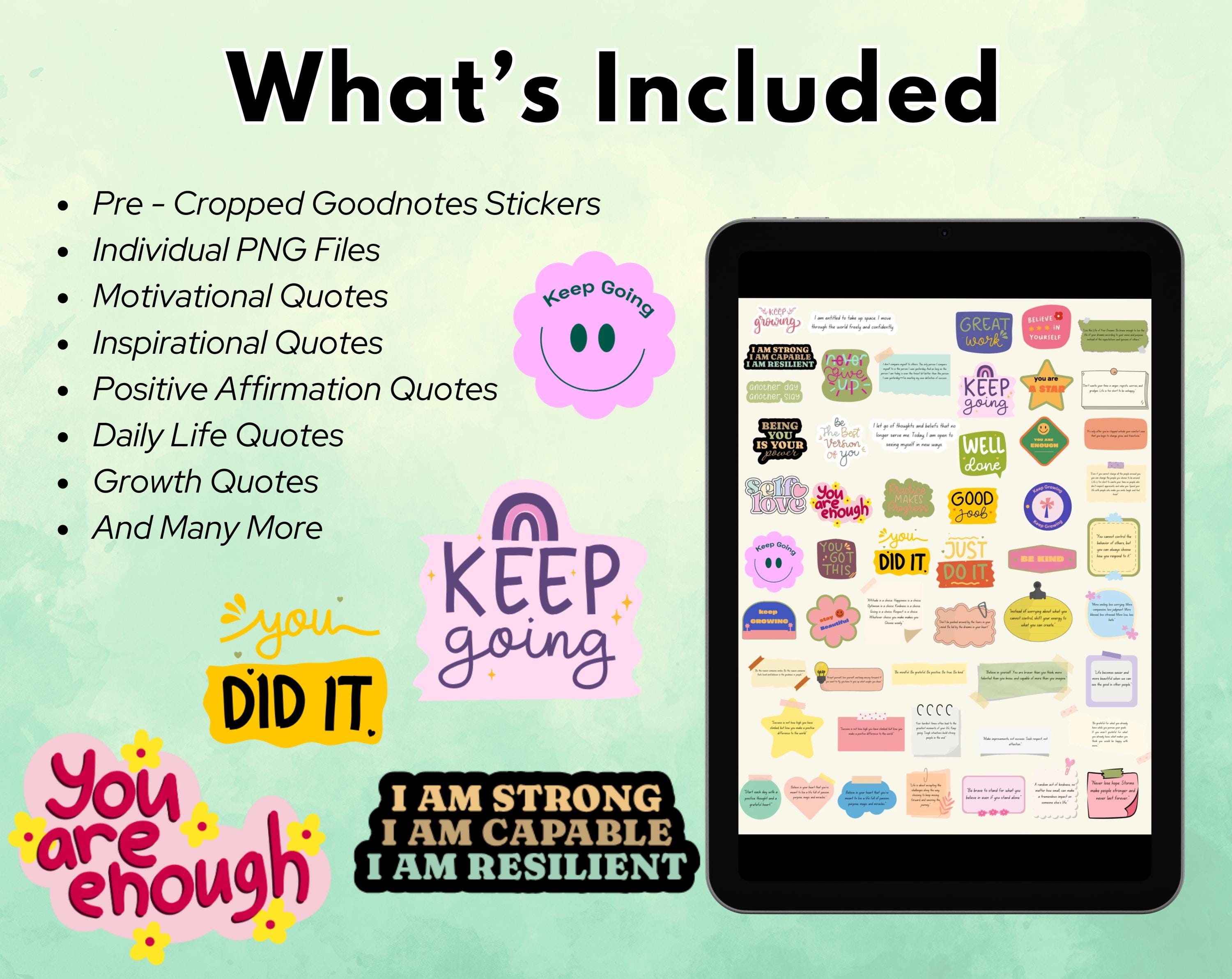 160+ Motivational Digital Stickers Pack, Inspirational Digital Stickers ...