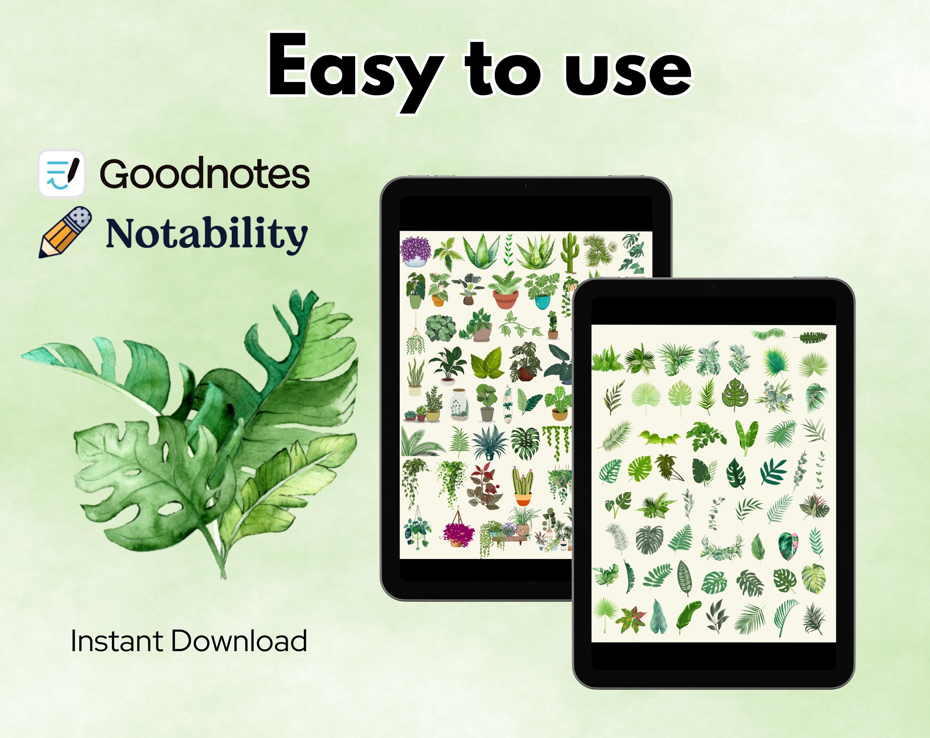 450 + Botany Digital Stickers Pack, Boho Botanical Digital Stickers for ...