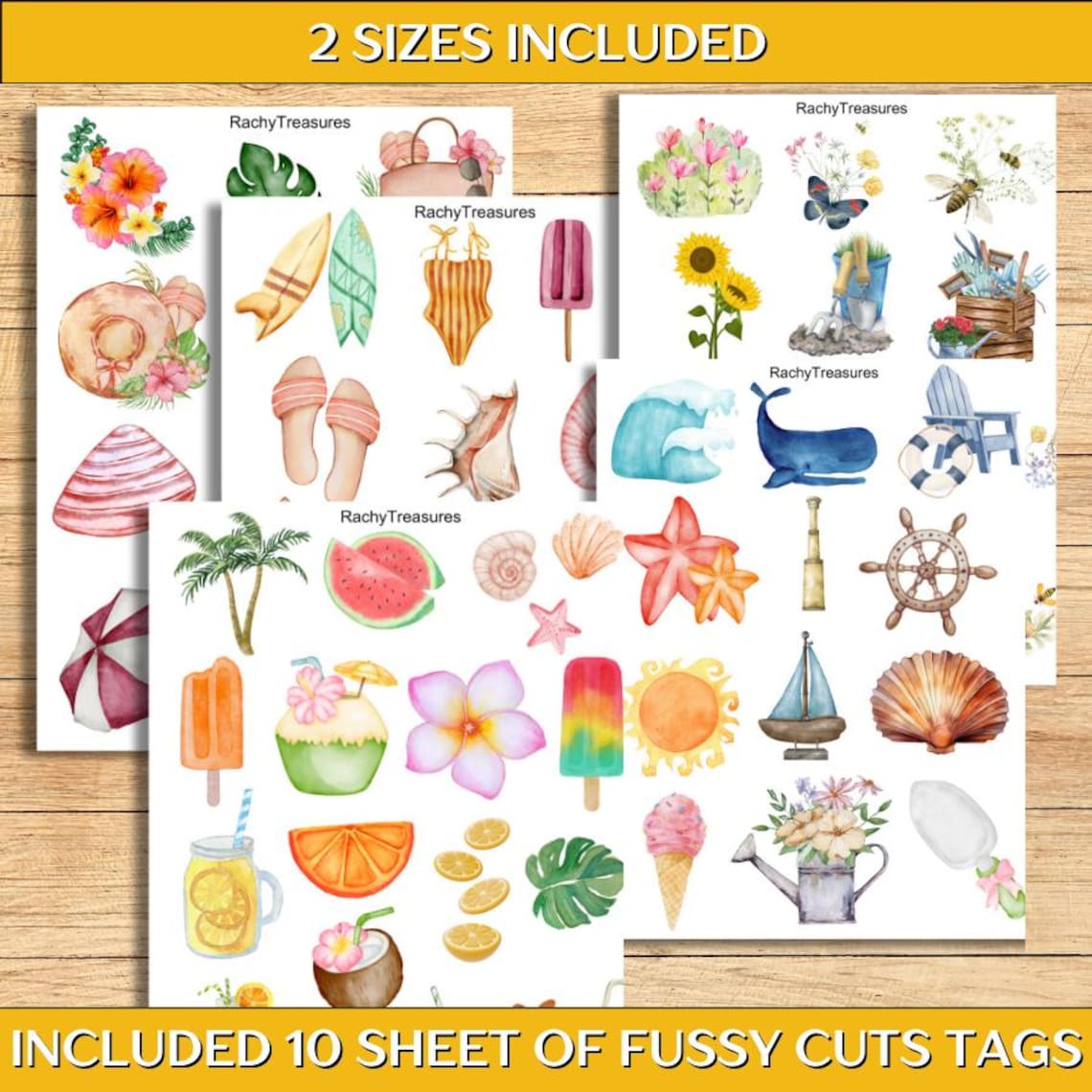 150 + Summer Fussy Cuts, Summer Journal Kit Supplies, Summer Vibes ...