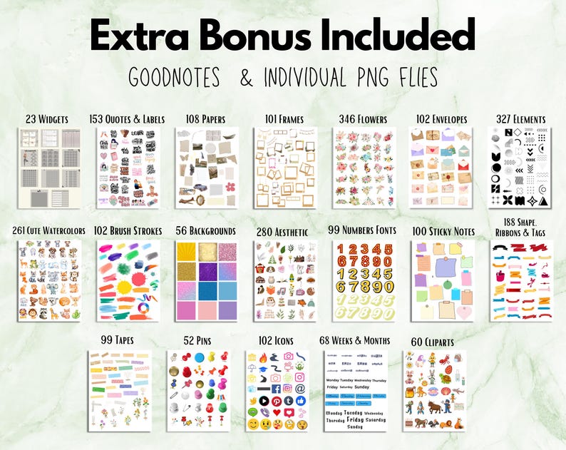 140+ Motivational Digital Stickers Pack, Inspirational Digital Stickers ...